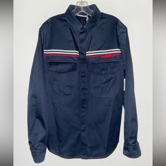 Valentino | Jackets & Coats | Valentino Designer Trucker Jacket Striped ...